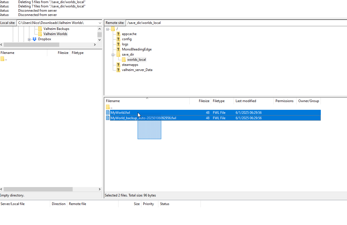How to Back up your Valheim server and Restore data from a save ...